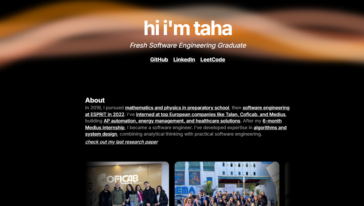 Taha Hamdi – Portfolio